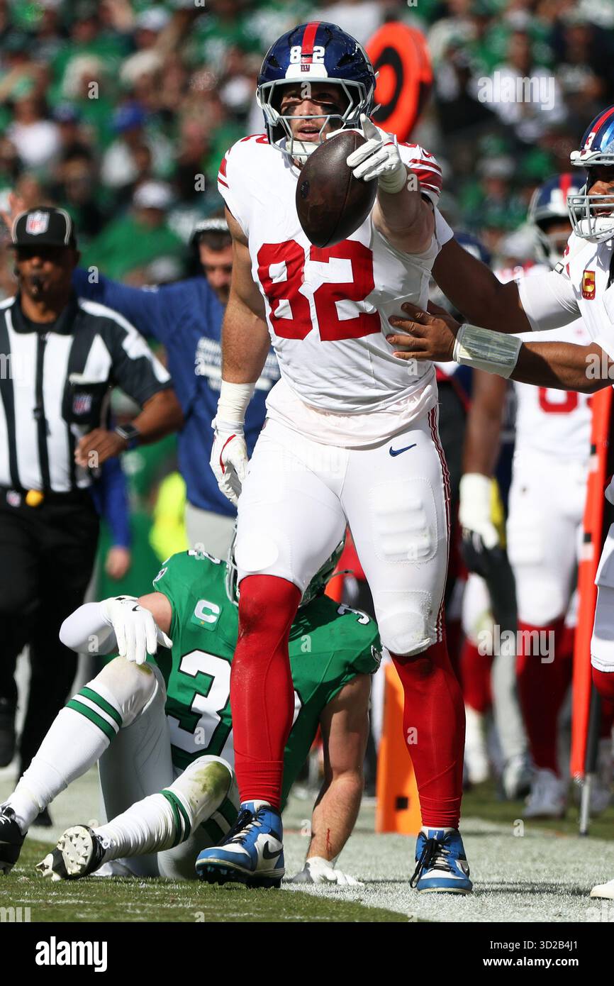 New York Giants tight end Daniel Bellinger (82) celebrates during an ...