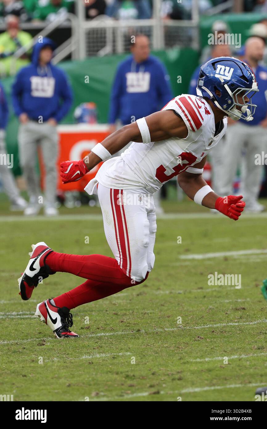 New York Giants safety Beau Brade (34) rushes during an NFL football ...