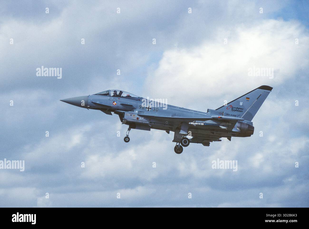 Eurofighter Typhoon multirole combat fast jet fighter aircraft flying ...