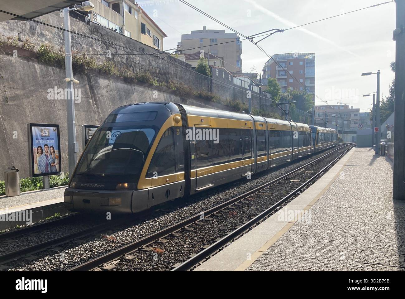 Passenger trains in Porto, Portugal Stock Photo - Alamy