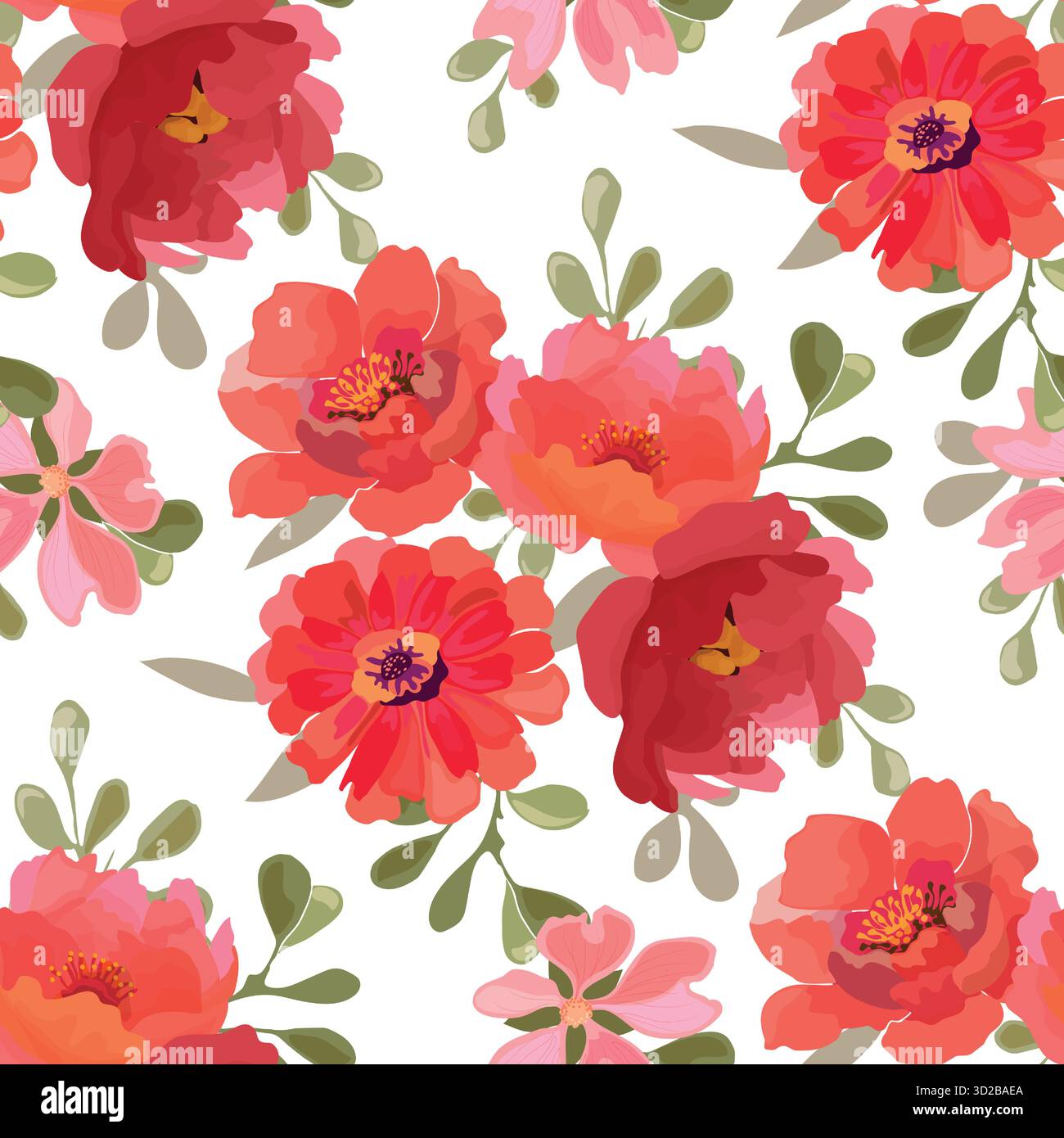 Floral chintz wallpaper Stock Vector Images - Alamy