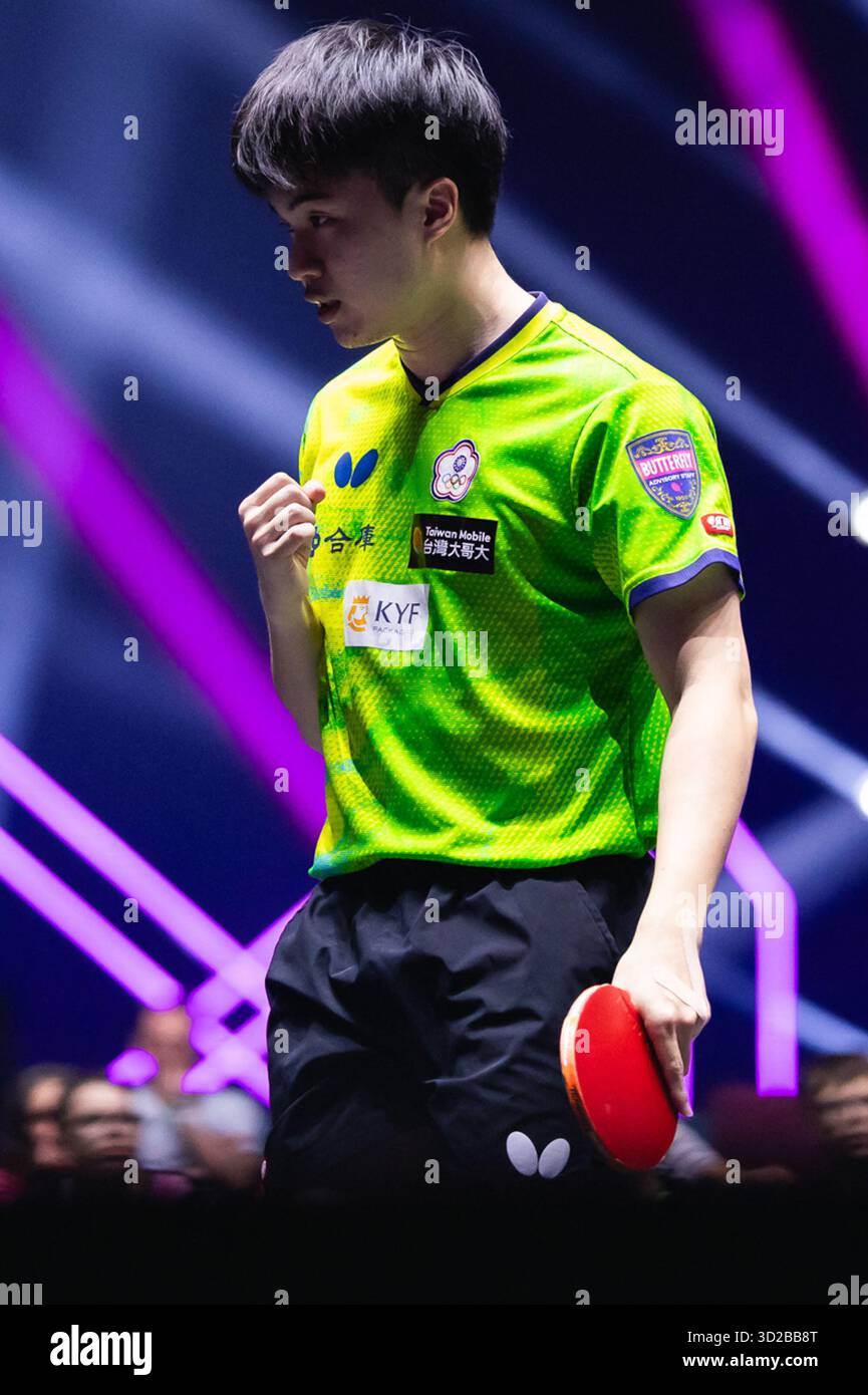 Yun-Ju Lin of Taiwan During the 8th WTT Champion Montpellier Final on ...