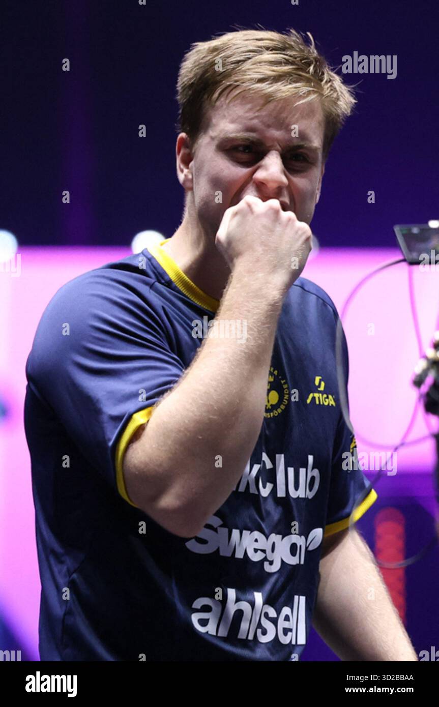 Truls Moregard of Suede During the 16th WTT Champion Montpellier Final ...