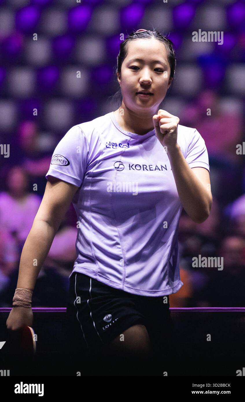Yubin Shin of Korea During the 16th WTT Champion Montpellier Final on ...