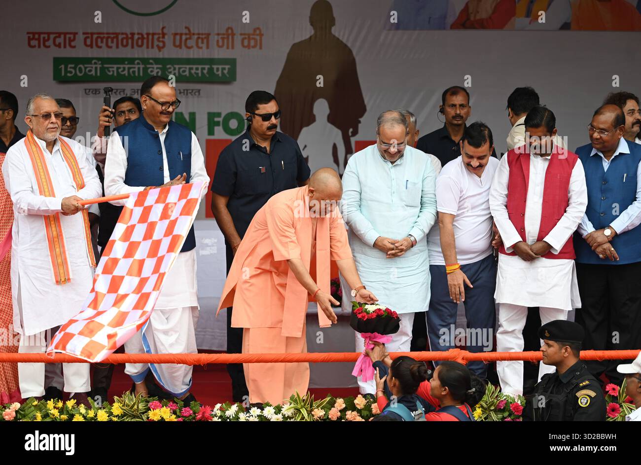 LUCKNOW, INDIA - OCTOBER 31: Uttar Pradesh Chief Minister Yogi ...