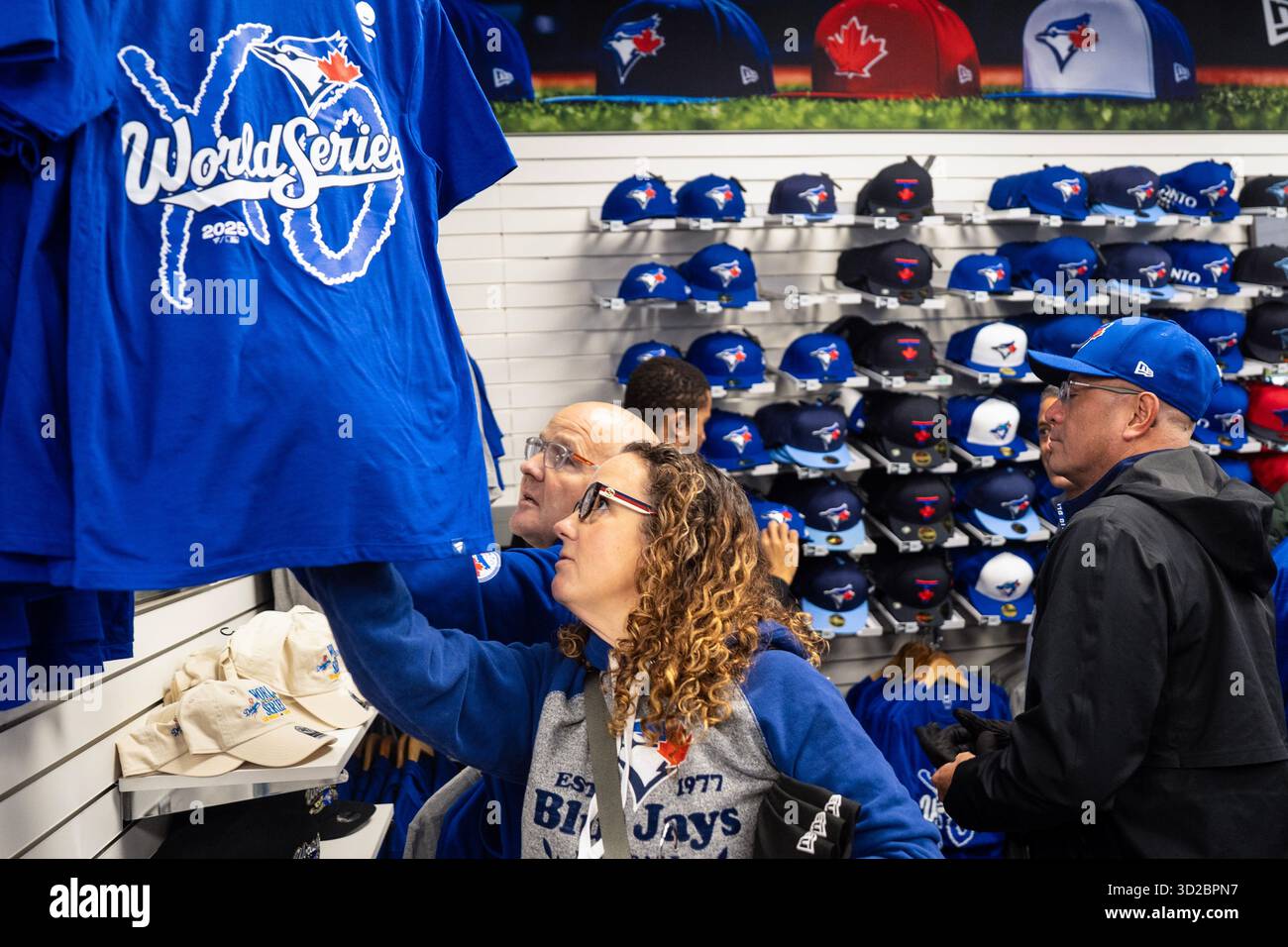 Toronto Blue Jays fans shop for merchandise at a club store, ahead of ...
