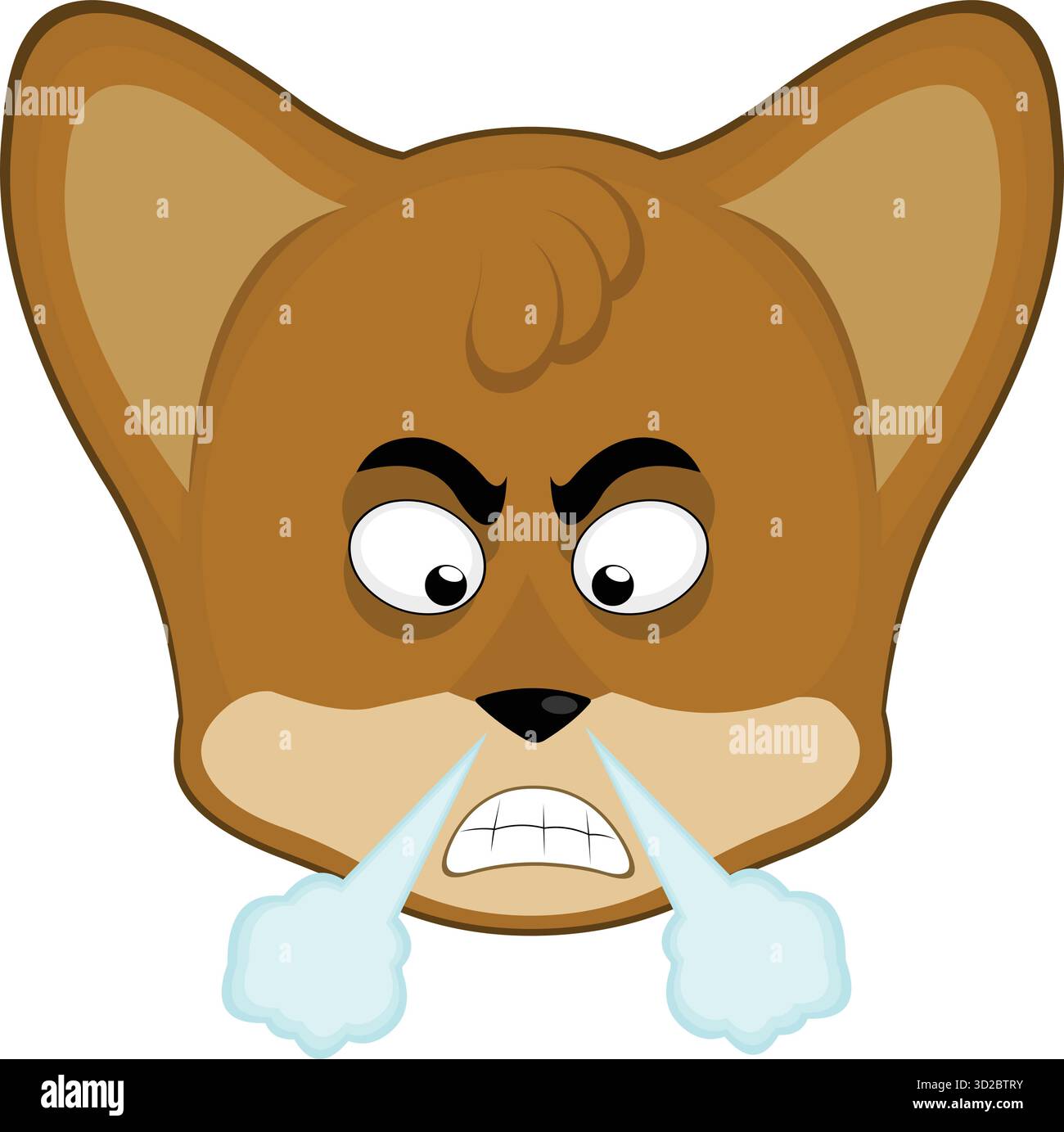 vector illustration emoticon character face fox animal, with an ...