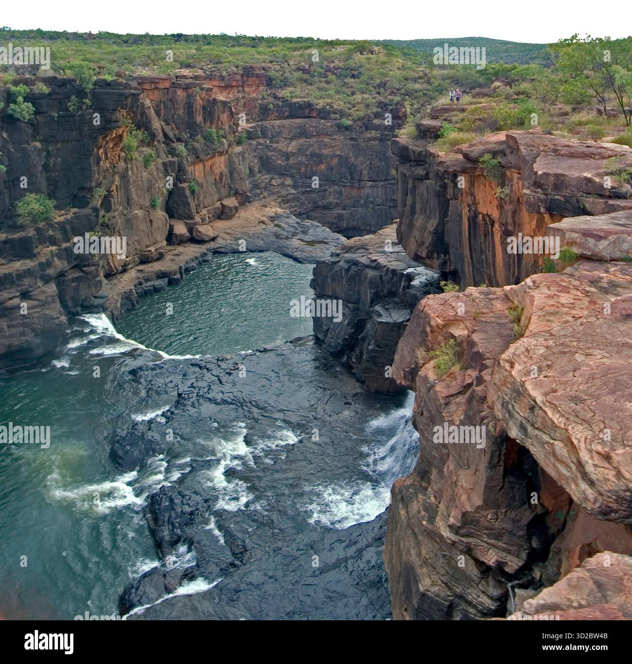 Rocky gorge and cascading pools at Mitchell Falls in the remote ...