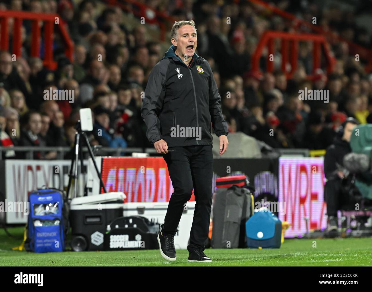 Wrexham, Wales, 31st October 2025. Phil Parkinson manager of Wrexham ...