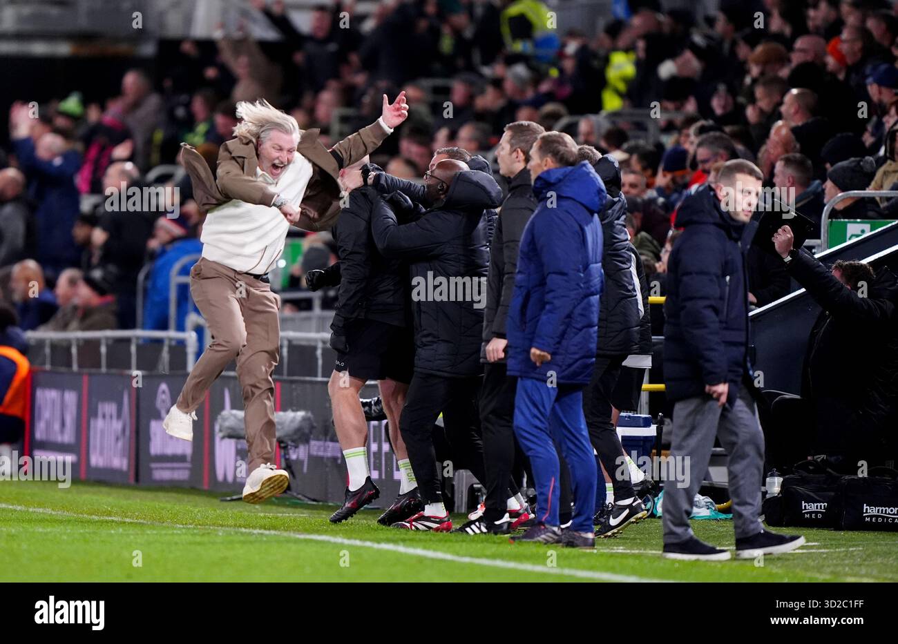 Forest Green Rovers manager Robbie Savage celebrates after their third ...