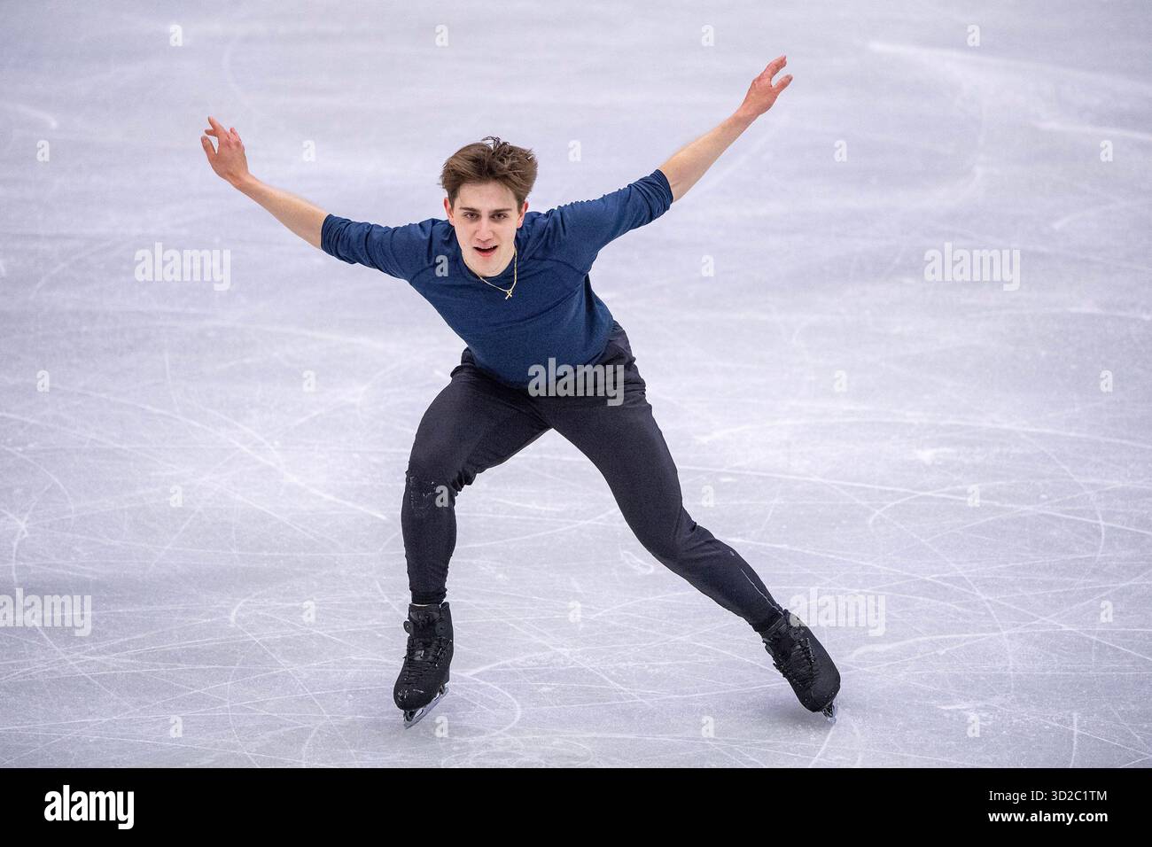 Canada's Roman Sadovsky skates during practice at the Skate Canada ...