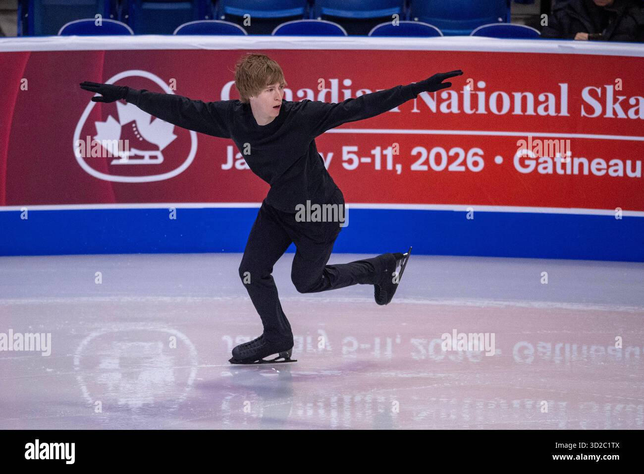 Canada's Stephen Gogolev skates during practice at the Skate Canada ...