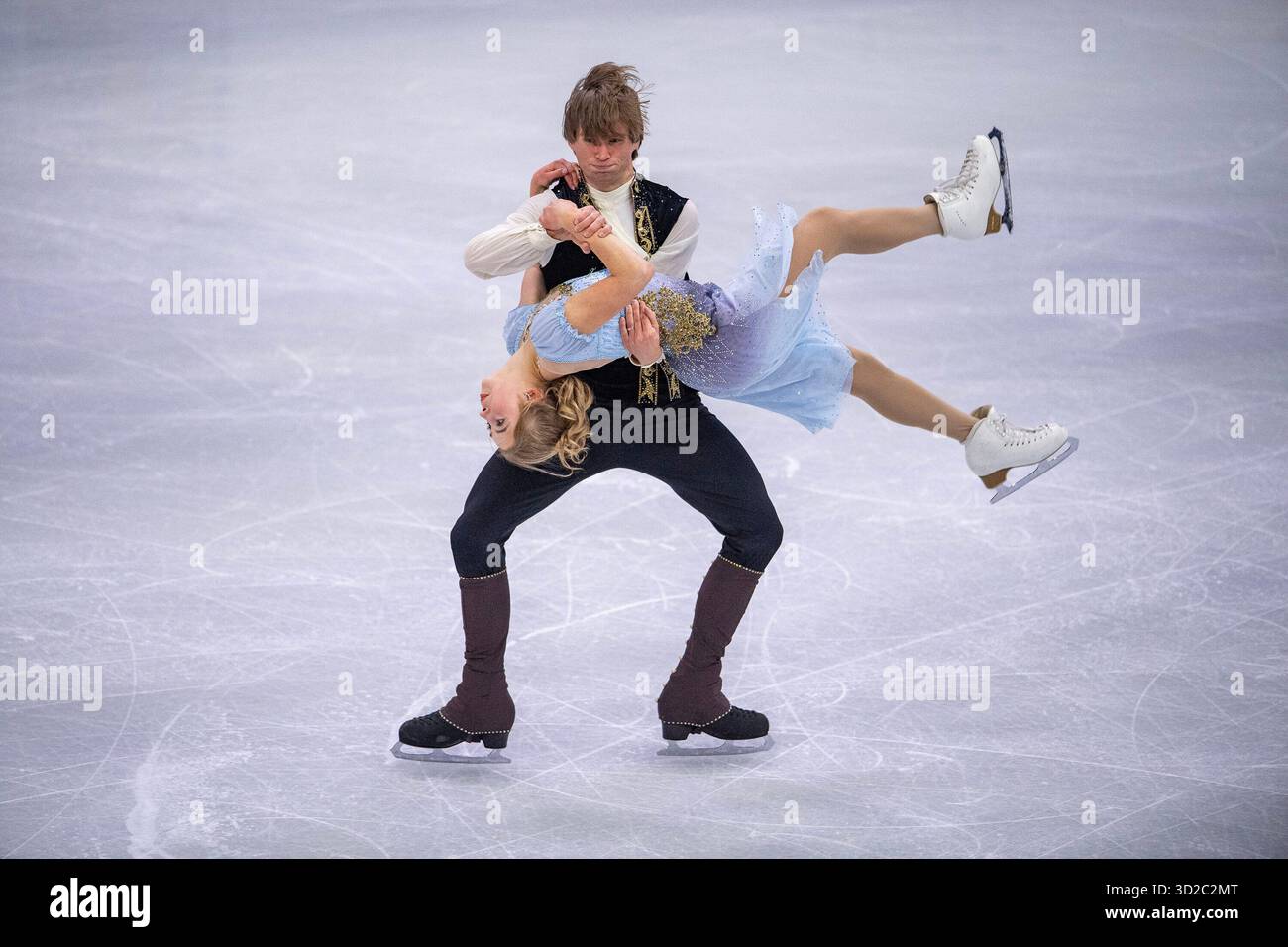 United States of America's Leah Neset and Artem Markelov practice for ...