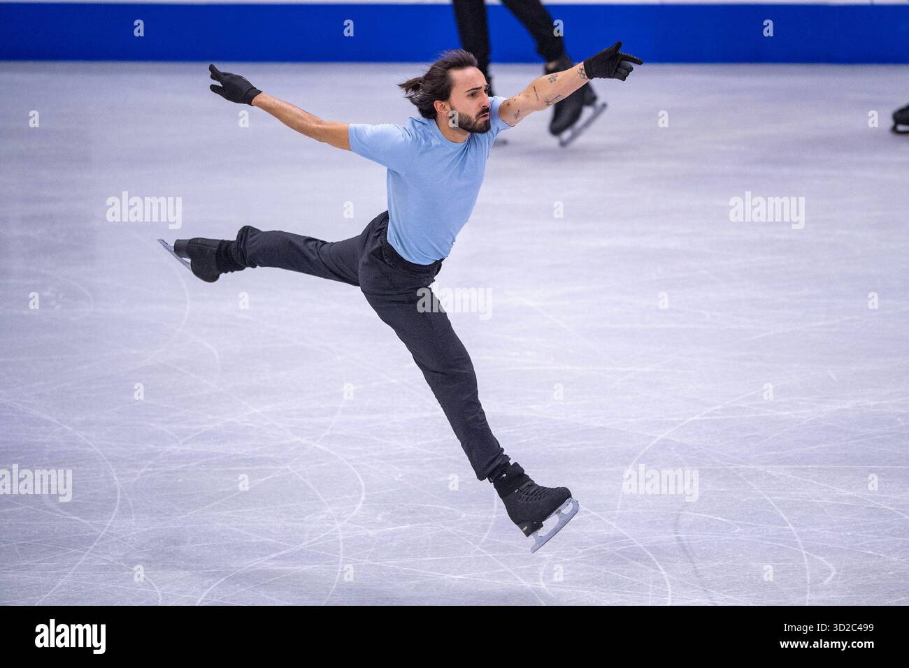 France‚Äôs Kevin Aymoz skates during a practice for the 2025 Skate ...