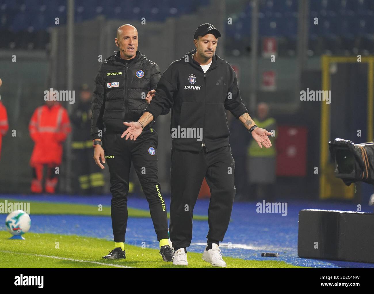 Pisa's coach Alberto Gilardino ....During the Serie A soccer match ...