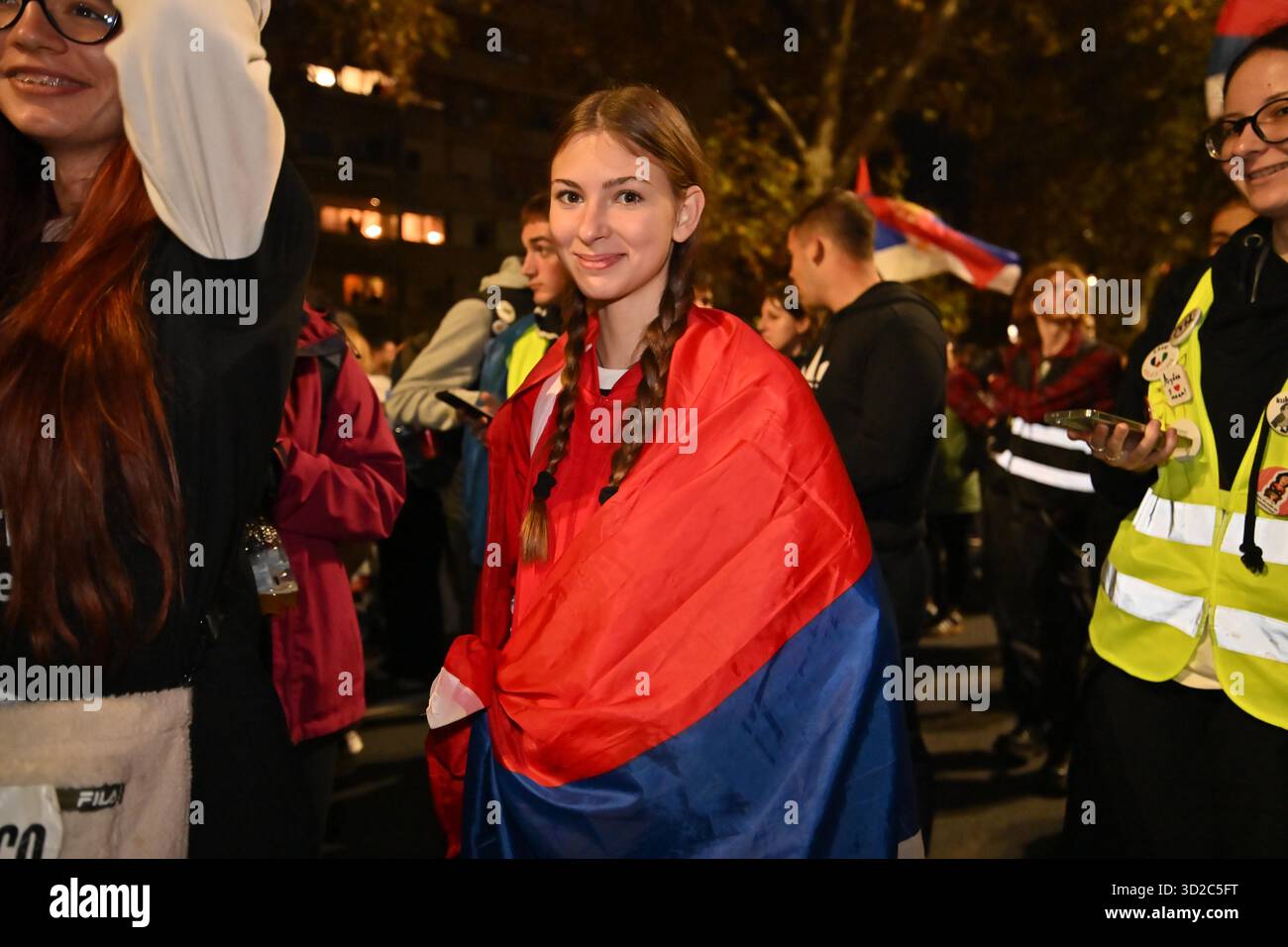 SERBIA, Novi Sad. 31 October 2025. Thousands of people marched and ...