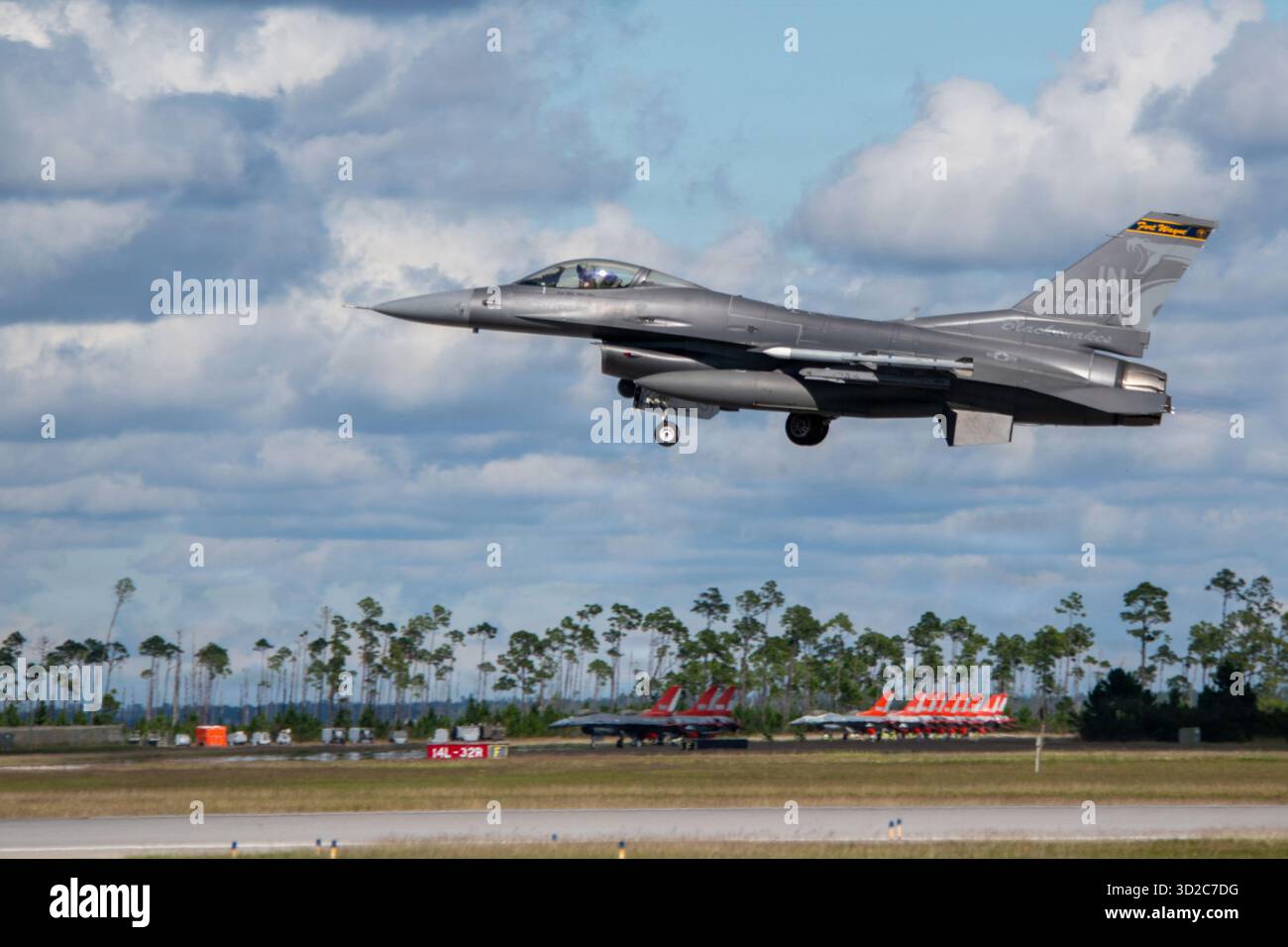 A U.S. Air Force F-16 Fighting Falcon aircraft, assigned to the 122nd ...