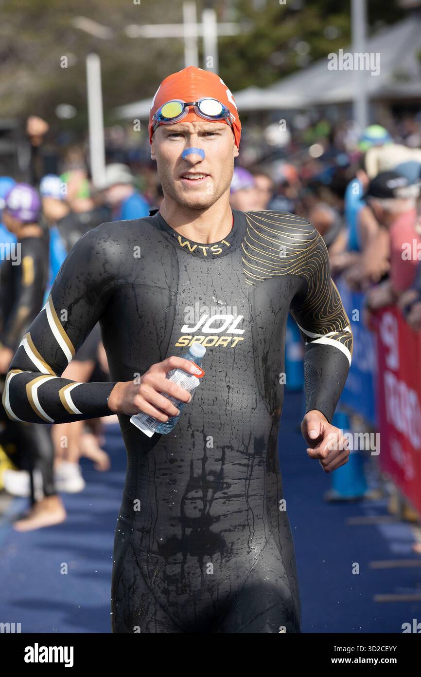 Tjebbe Kaindl, of Austria, at the 2025 World Triathlon Championship ...