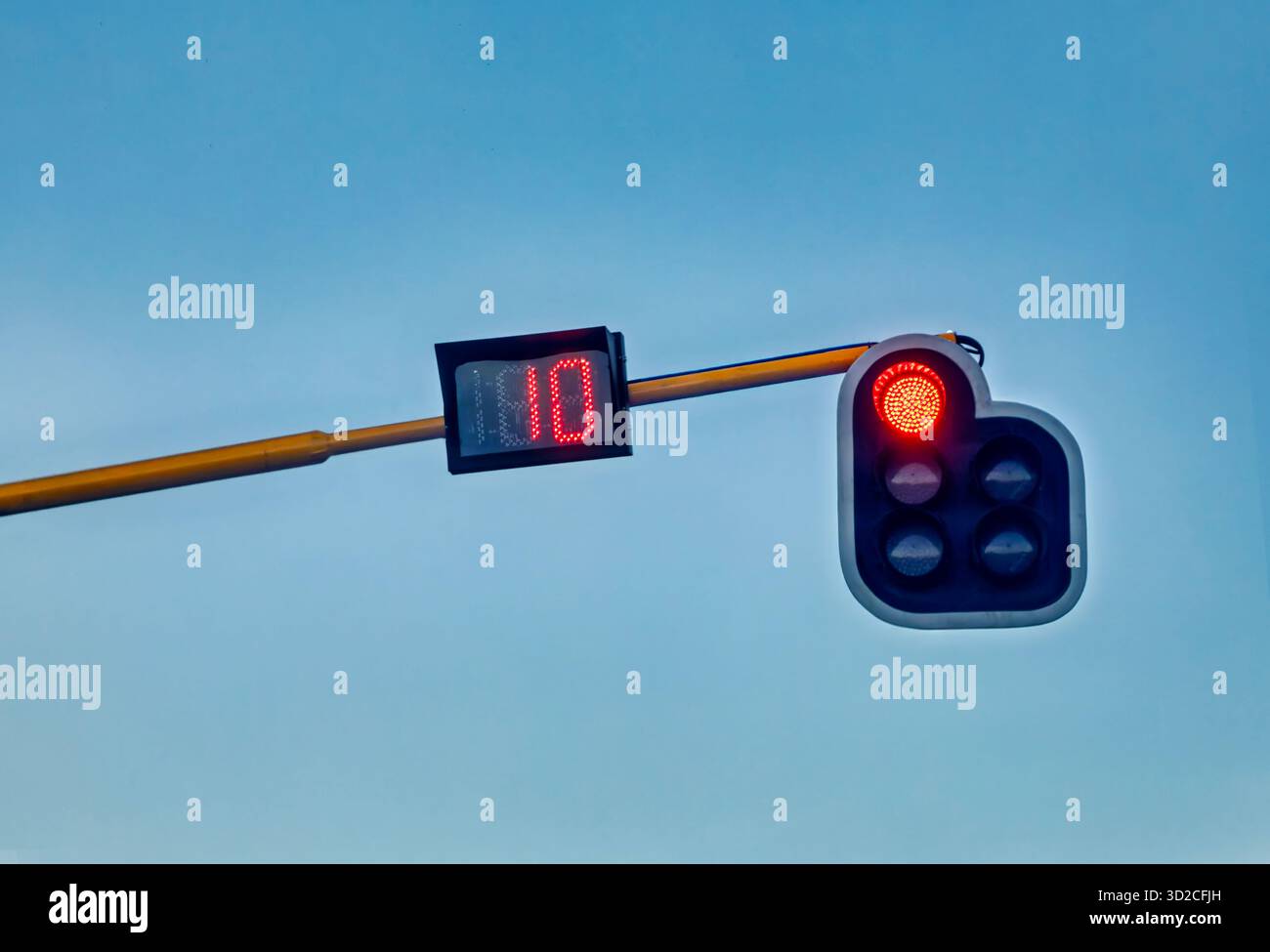 traffic light with a countdown timer, control the flow of traffic at ...