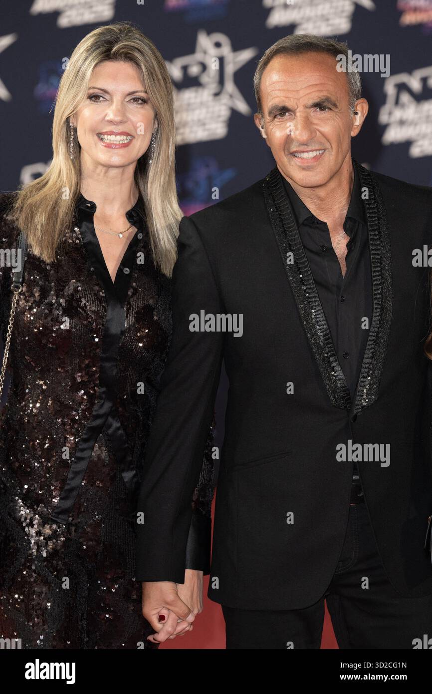 Nikos Aliagas and his wife Tina Grigoriou attend the 27th NRJ Music ...