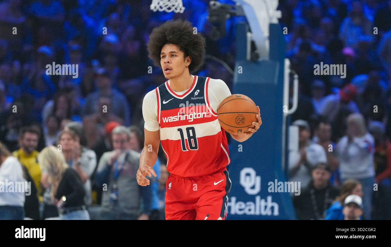 Washington Wizards forward Kyshawn George pushes down the court during ...