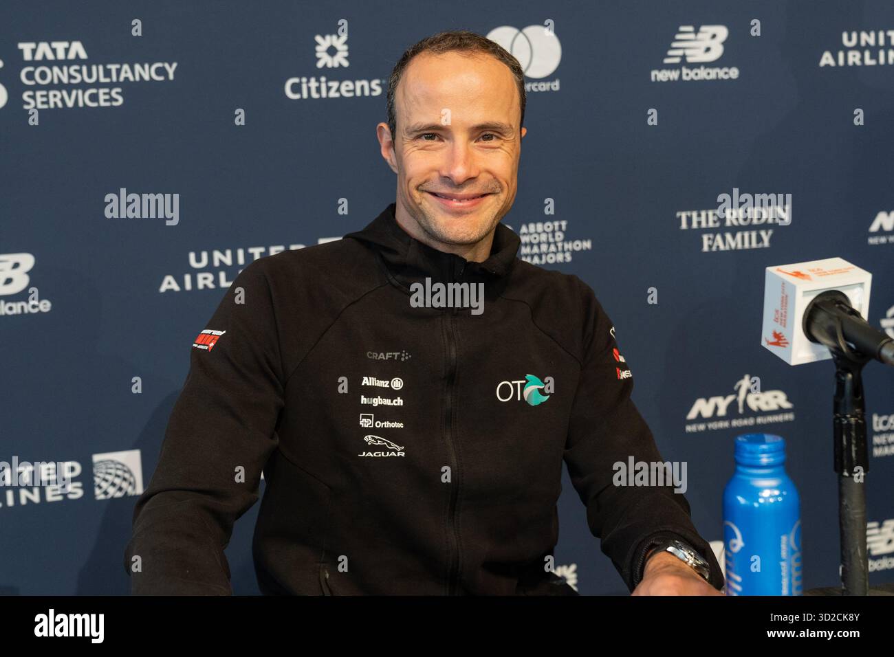 Marcel Hug attends media availability ahead of 2025 TCS New York ...