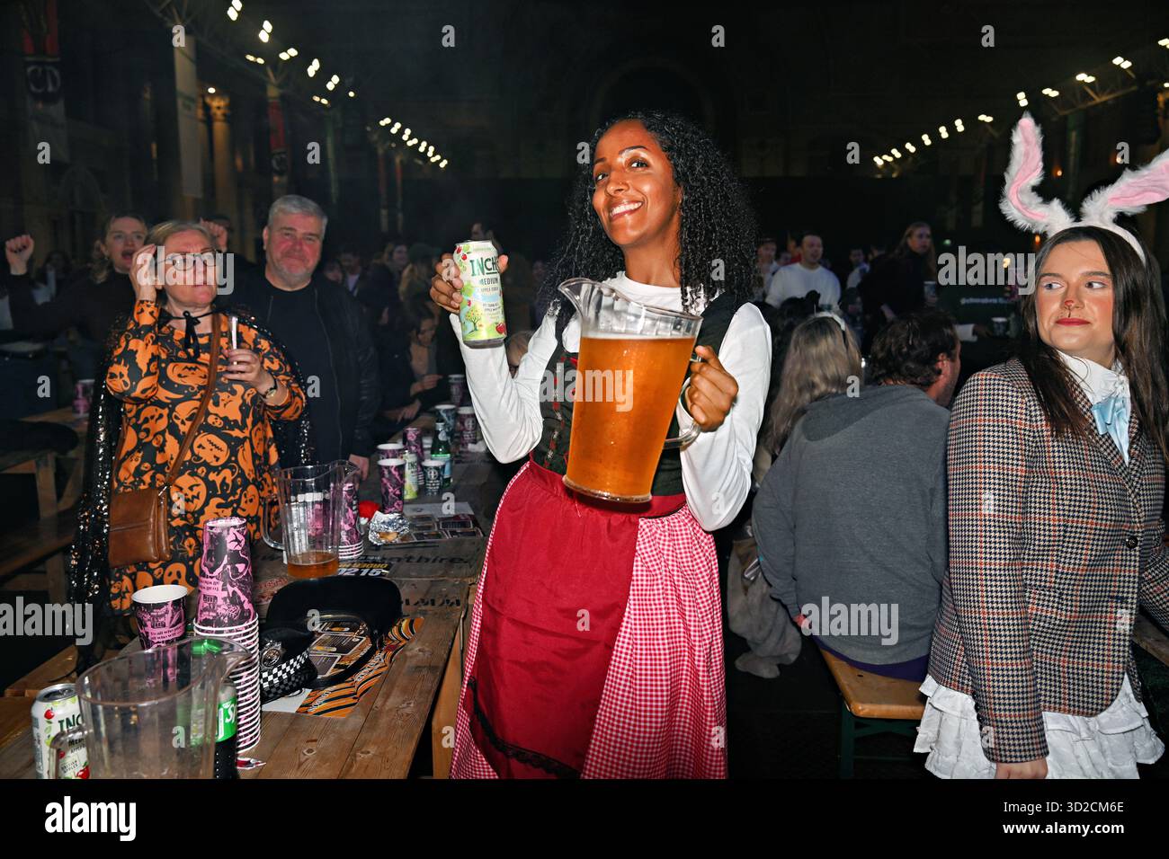 London, England, 31 October 2025: Oompah bands and tribute bands ...
