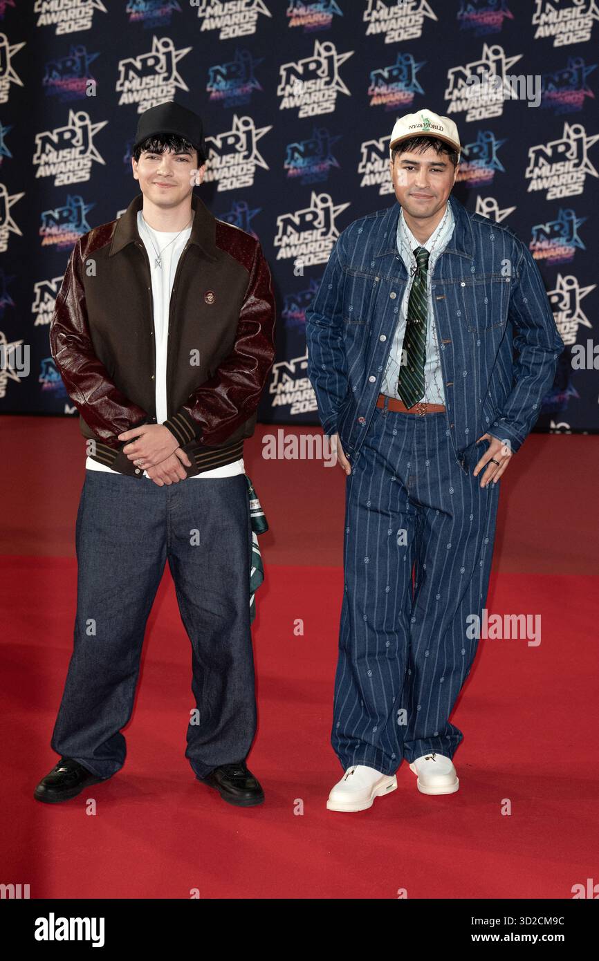 Lois Serre and Josh Chergui of TRINIX Group attend the 27th NRJ Music ...