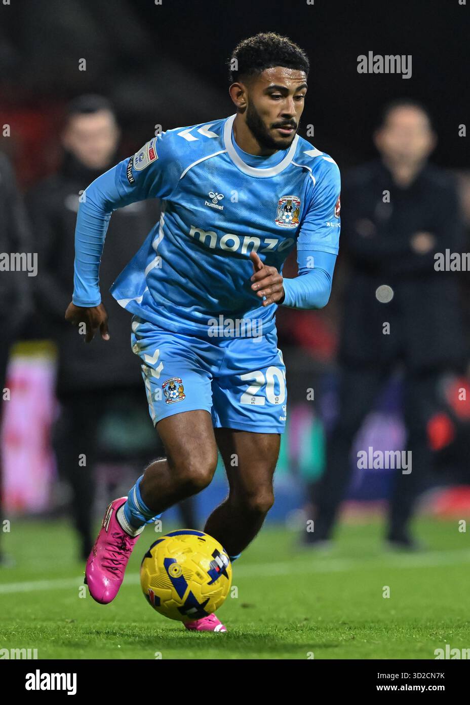 Wrexham, Wales, 31st October 2025. Kaine Kesler Hayden of Coventry City ...