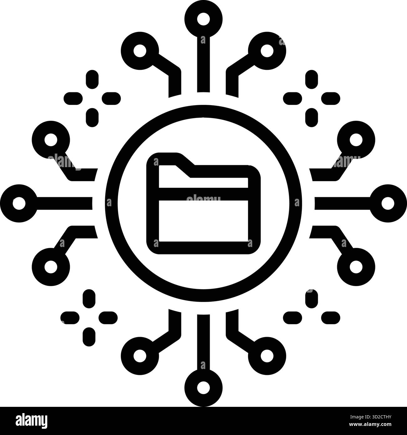 Folder file data center Stock Vector Images - Alamy