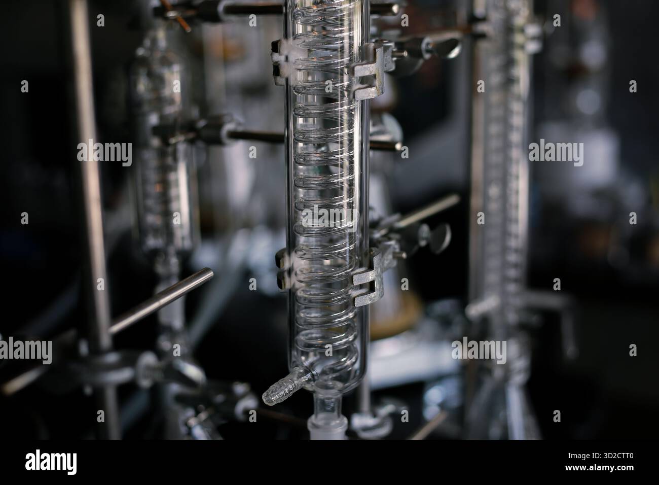 selective focus Glassware in the laboratory Soxhlet Extractor ...