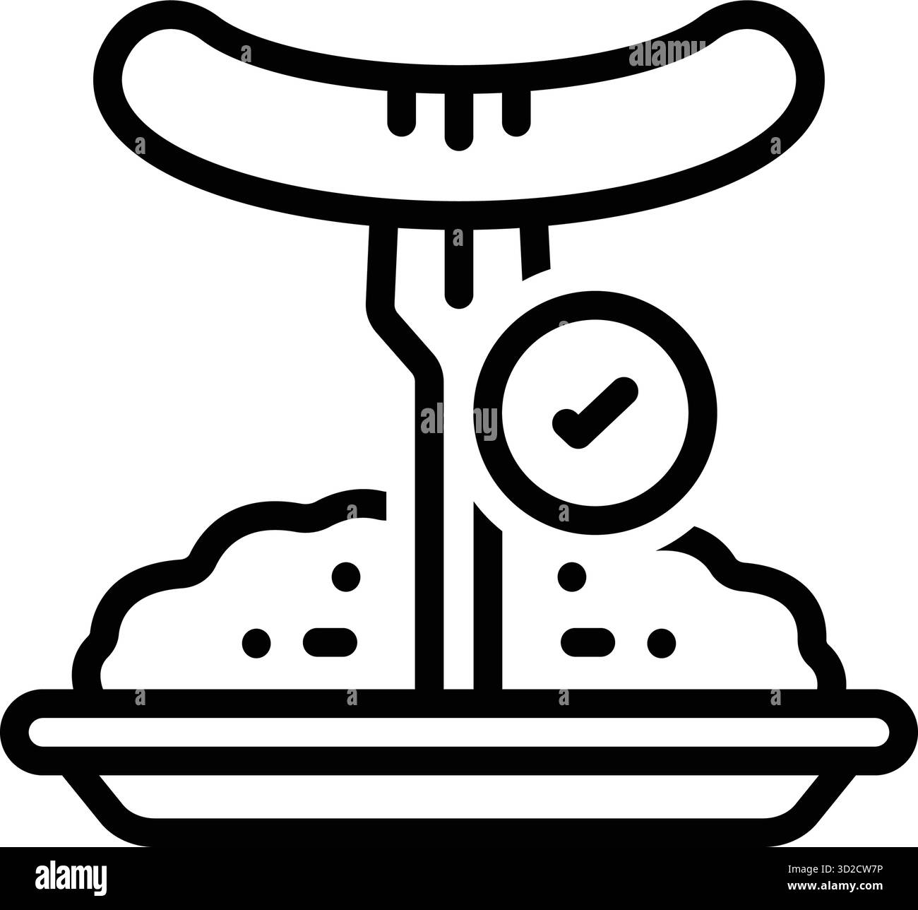 Icon food inspection Black and White Stock Photos & Images - Alamy