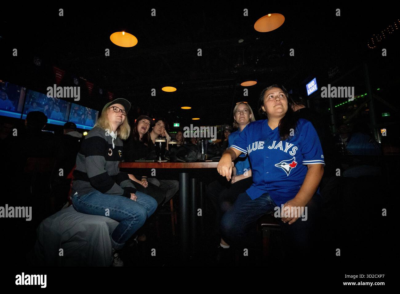Toronto Blue Jays fan watch Game 6 of the Word Series against the Los ...