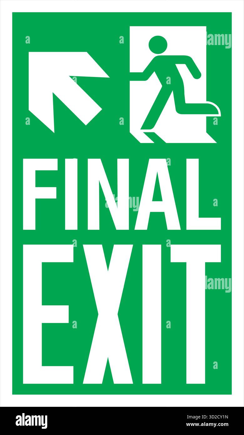 Emergency Exit Direction Sign indicates the safe route to follow during ...