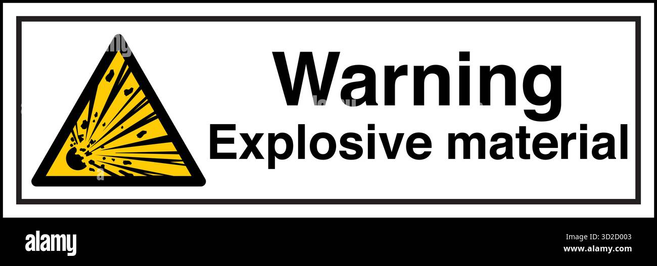 ISO 7010 Registered Safety Signs for "Warnings: Explosive Material" are ...