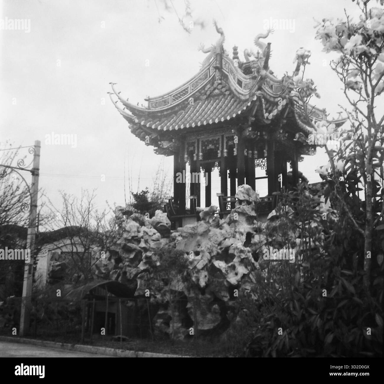 Vintage photo of Cao Family Cemetery (now Caoxi Park), during Second ...