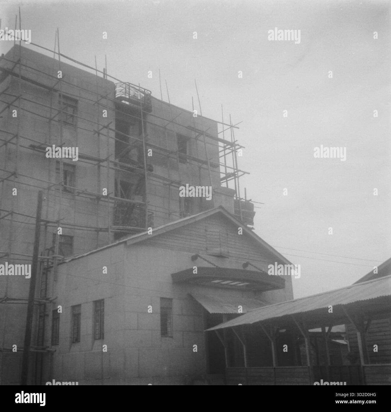 Vintage photo of Japanese military building, during Second Sino ...