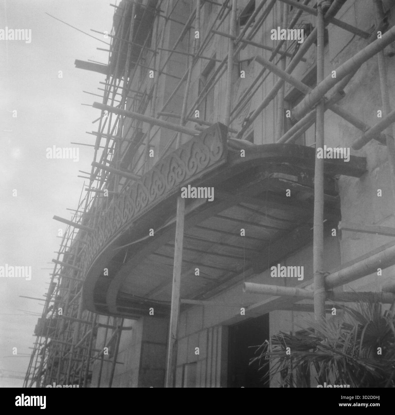 Vintage photo of Japanese military building, during Second Sino ...