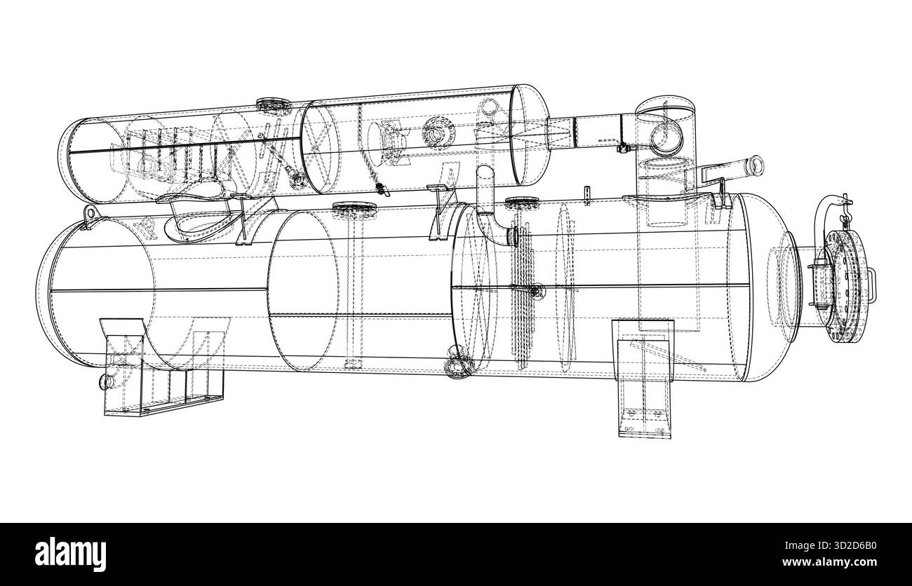 Industrial Tank Blueprint. Vector Stock Vector Image & Art - Alamy