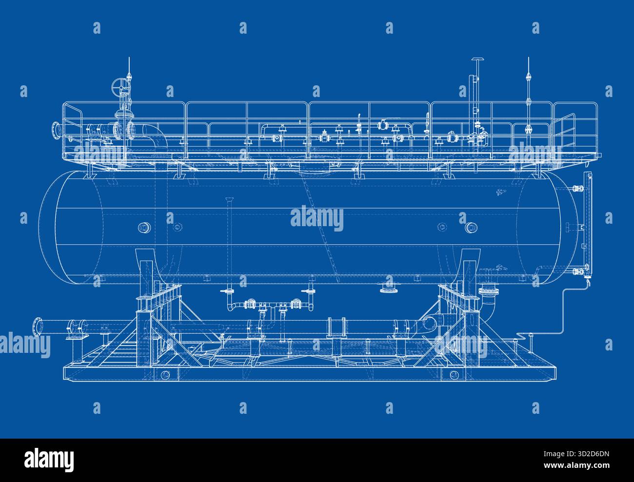 Industrial Tank Blueprint. Vector Stock Vector Image & Art - Alamy