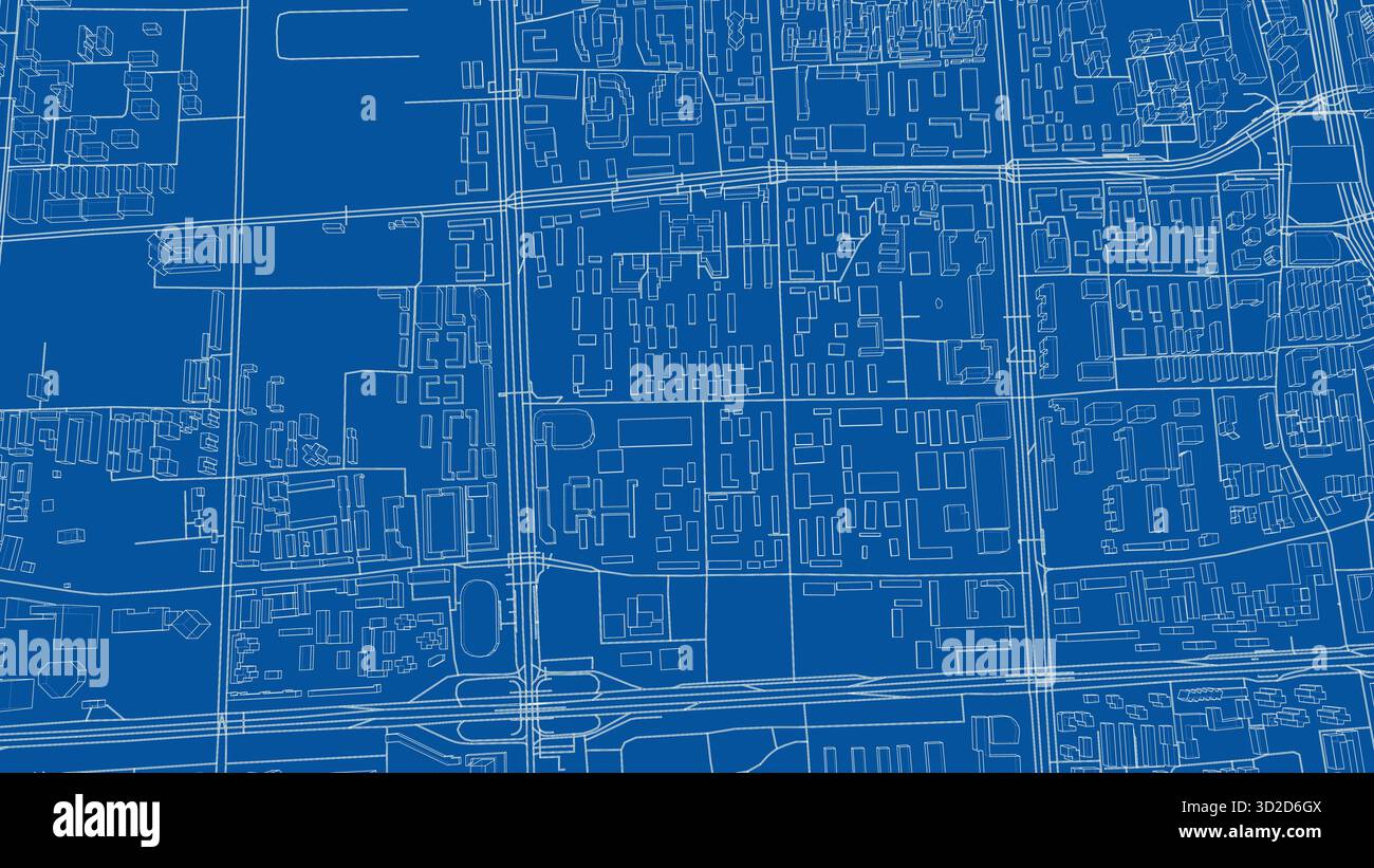 Blueprint of Urban Layout Stock Vector Image & Art - Alamy