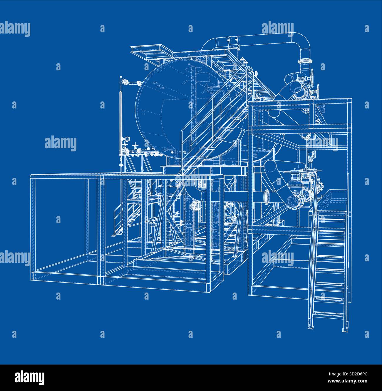Industrial Blueprint Design. Vector Stock Vector Image & Art - Alamy