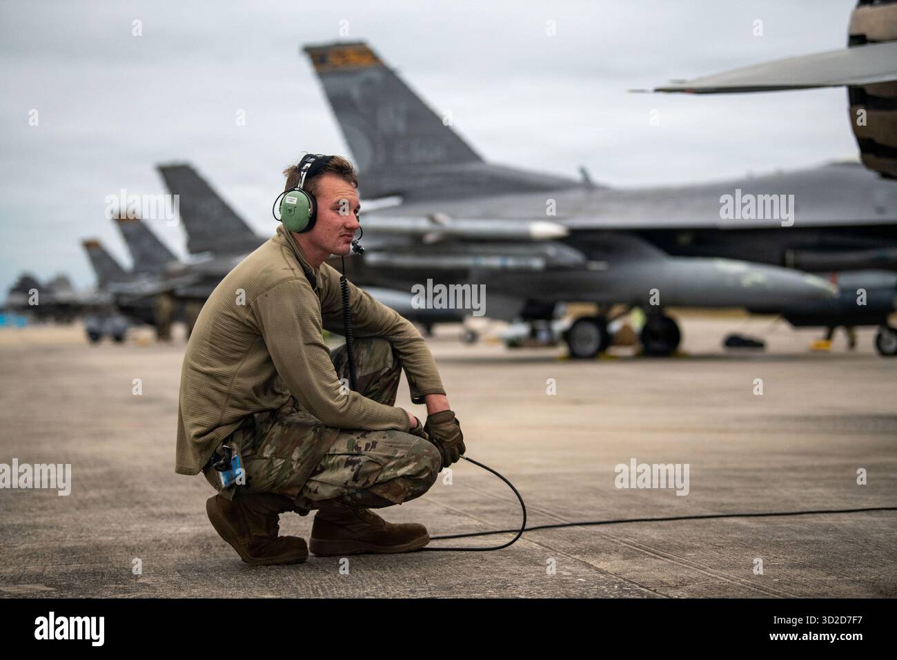 U.S. Air Force Airman 1st Class Dylan O’Brien, a crew chief assigned to ...