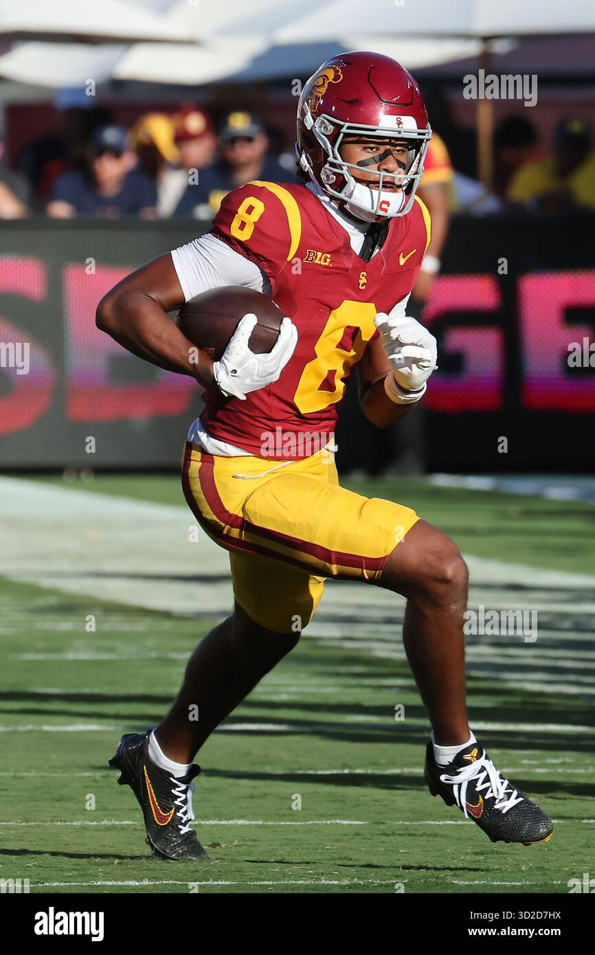 Southern California wide receiver Ja'Kobi Lane (8) runs with a ...