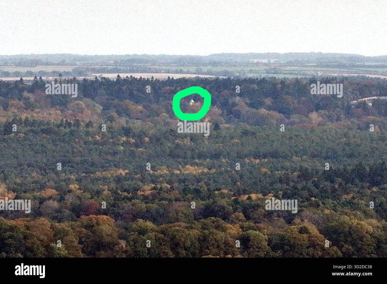 Sandringham, UK. 31st Oct, 2025. A view towards the Sandringham Estate ...