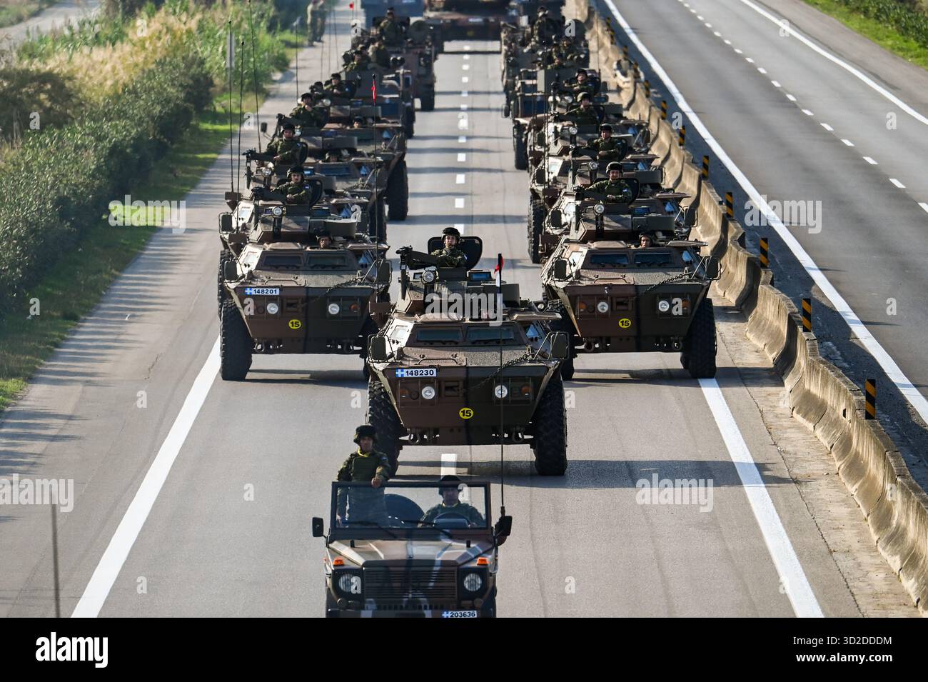 October 23, 2025, Thessaloniki, Greece: Greek Army armored vehicles ...