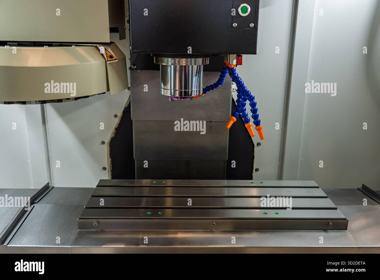 Milling machine with a rotary table. Multi axis CNC machine. Five-axis ...
