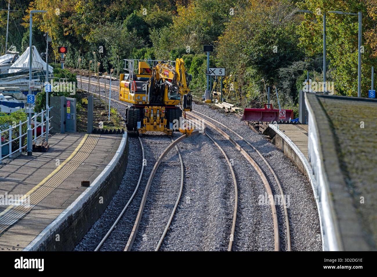 track replacement work on the East Suffolk branch line Woodbridge Stock ...