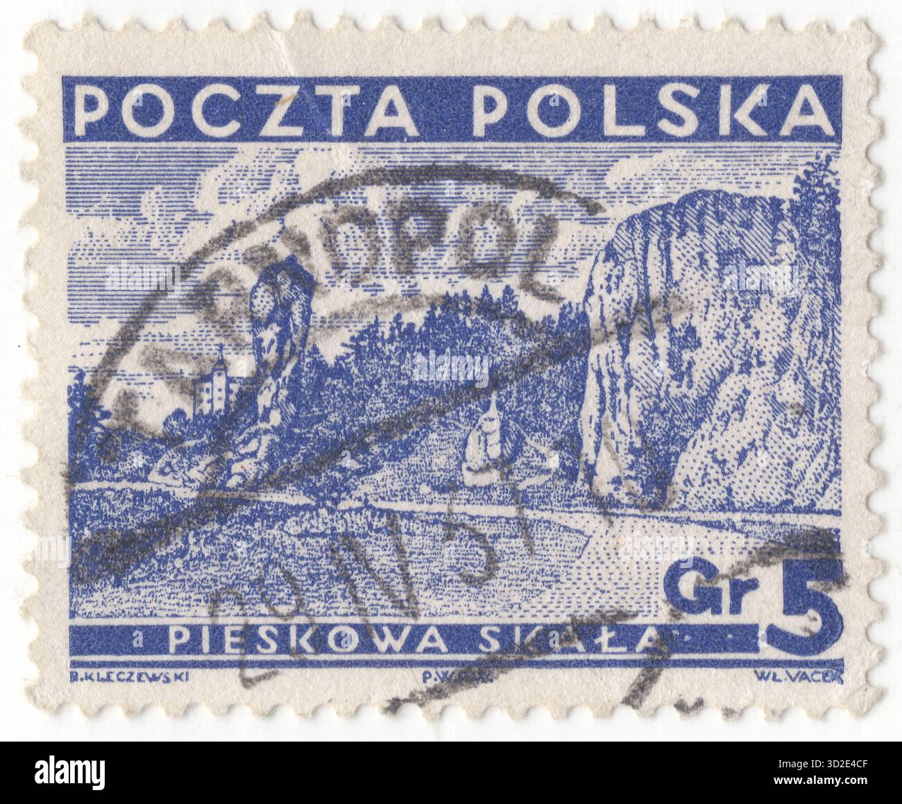 Poland stamp castle hi-res stock photography and images - Alamy
