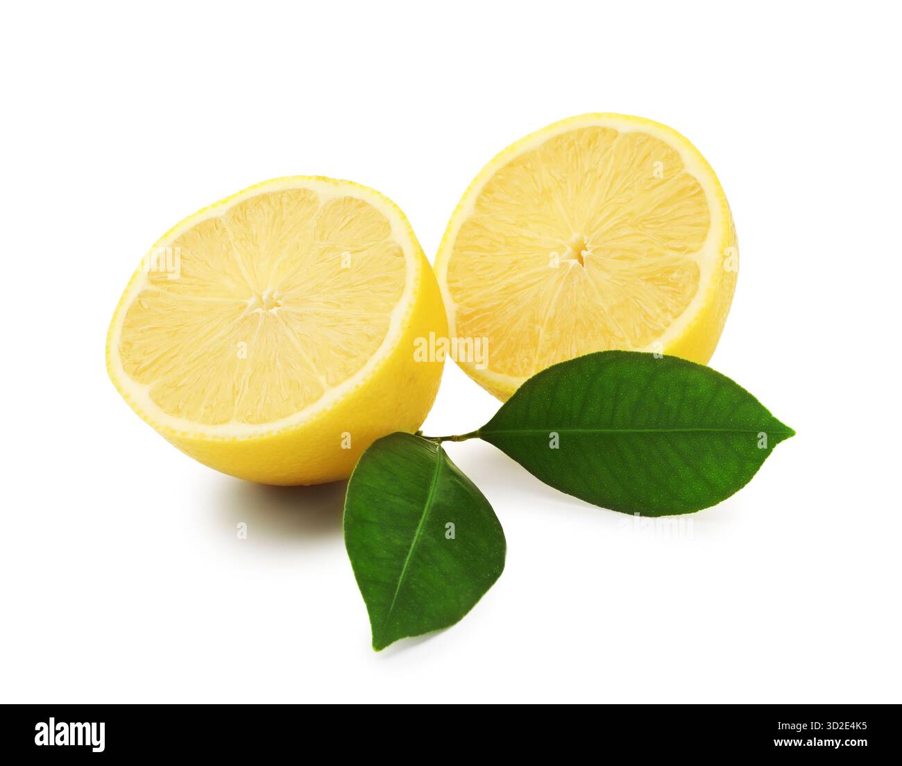 Halves ripe lemon leaves Cut Out Stock Images & Pictures - Alamy